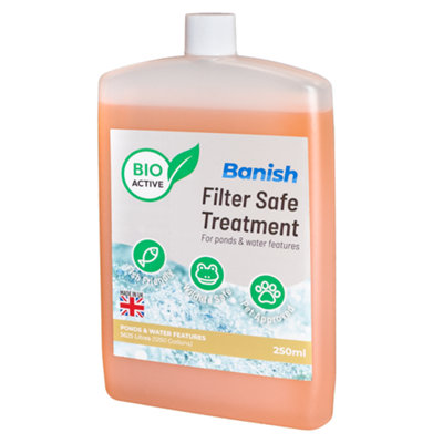 Banish BioActive Filter Safe Pond Water Treatment 250ml Eco Beneficial ...