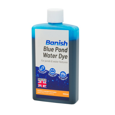 Banish Blue Pond Dye 100ml Water Colour Algae Control Reduce ...