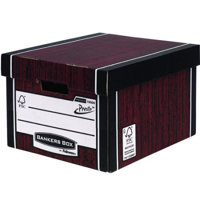 BANKERS BOX 10 Premium Classic Storage Box with Lids - Cardboard ...