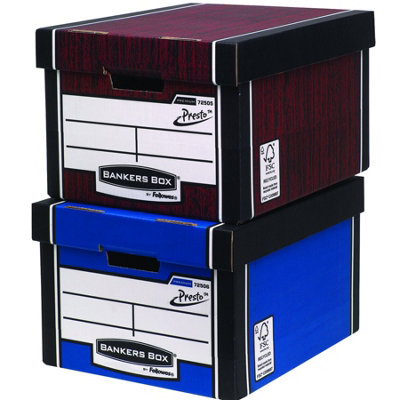 BANKERS BOX 10 Premium Classic Storage Box with Lids - Cardboard ...