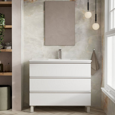 Banyetti Vatilla 1000mm Floorstanding Vanity Unit with Athena Basin ...