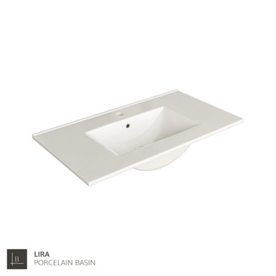 Banyetti Vatilla 600mm Wall Hung Basin Unit with Matt Black Handles ...