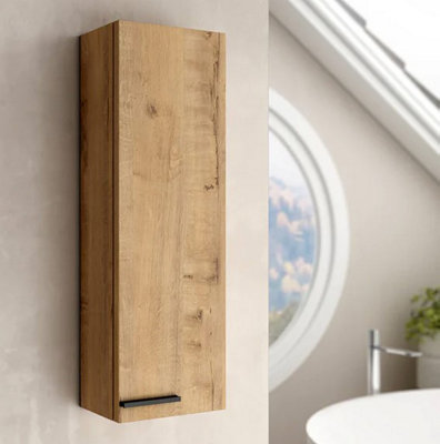 Banyetti Vatilla 700mm Wall Hung Mini Storage Cabinet Ostippo Oak