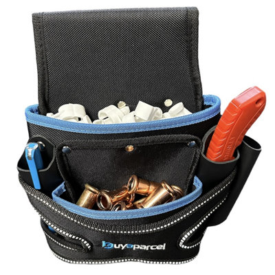 BAP 2 Pocket Screw Nail Heavy Duty Hand Tool Belt Pouch Holder Black ...