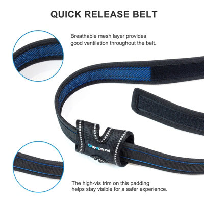 BAP Adjustable Quick Release Heavy Duty Tool Belt Black Padded Work ...
