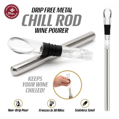 Bar Amigos Wine Chill Rod Pourer Stainless Steel Cooling Stick