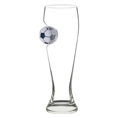 BAR BESPOKE FOOTBALL PILSNER GLASS 400ML - CLEAR