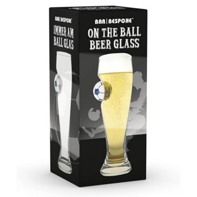 Bar Bespoke Set of 2 Football Pilsner Glass 400ml