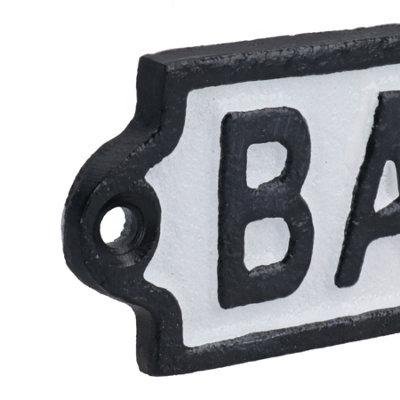 Bar Cast Iron Sign Plaque Door Wall House Gate Post Hotel Restaurant ...