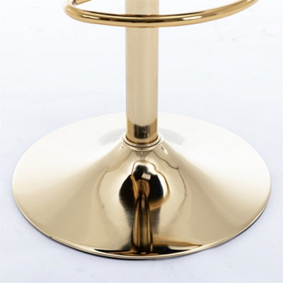 Bar Chair (2PCS), Bar Stool with Rolling Edge Backrest, Electroplated ...