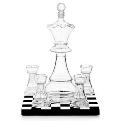 Bar Originale Chess Decanter & Glass Set with Board - Clear