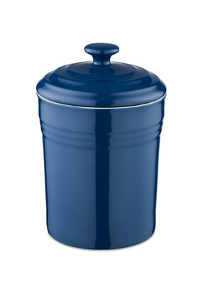 Barbary & Oak 23cm Ceramic Storage Jar Blue | DIY at B&Q
