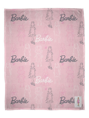 Barbie Figures Pink Fleece Blanket | DIY at B&Q