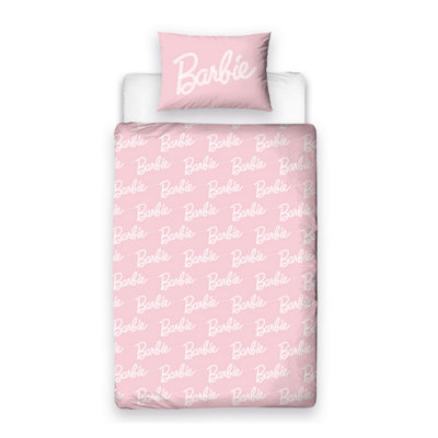 Barbie Figures Single Duvet Cover and Pillowcase Set
