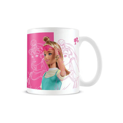 Barbie Mug Pink/White (One Size) | DIY at B&Q