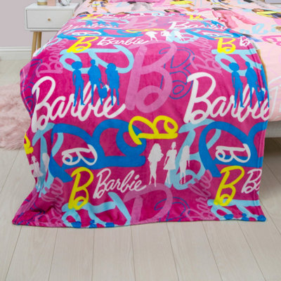 Barbie Unboxed Fleece Throw Blanket
