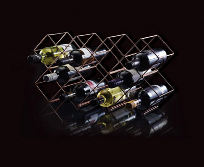 BarCraft Stackable Copper Finish Wine Rack
