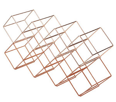 BarCraft Stackable Copper Finish Wine Rack
