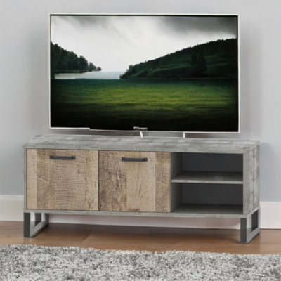 Bari Loft Style 2 Door Modern TV Unit with Storage