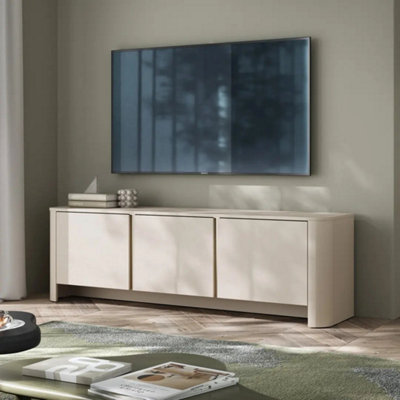 Bari TV Cabinet 168cm in Cashmere - Elegant, Handleless Media Storage ...