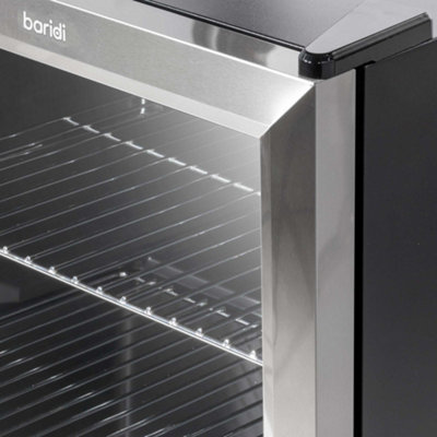 BARIDI 50L DRINKS & WINE MINI COOLER FRIDGE WITH LED LIGHT, STAINLESS ...