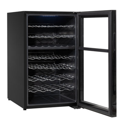 Baridi 52 Bottle Dual Zone Wine Cooler Fridge Touch Screen Controls LED ...