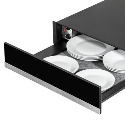 Baridi 60cm Built-In Warming Drawer, Push-to-Open, Anti-Slip Mat Black ...