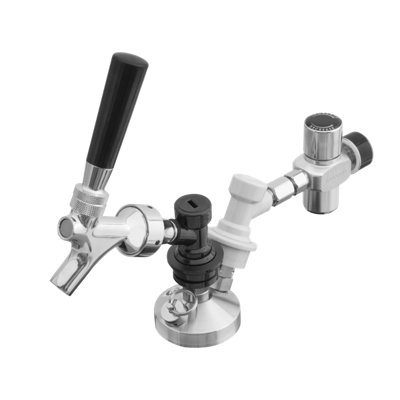 Baridi Deluxe Style Bar Tap with CO2 Regulator, For Baridi Growler Kegs ...