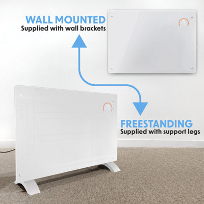 Baridi DH140, Electric Glass Panel Heater, 2000W, Wi-Fi Enabled, White