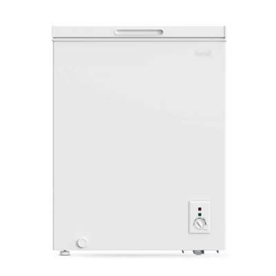 Baridi Freestanding Chest Freezer, 142L, Outbuilding Safe, White