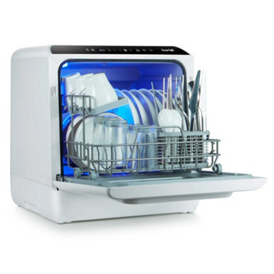 Baridi Mini Portable Tabletop 5L Dishwasher with 2-4 Place Settings, 5 ...