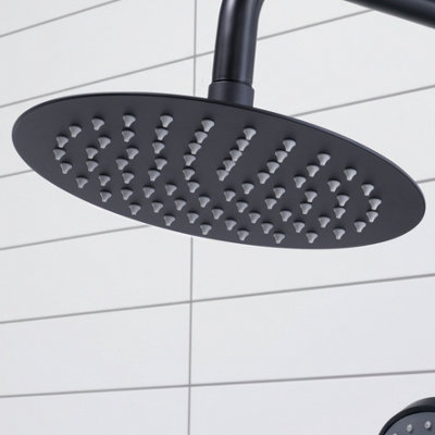 Baridi Thermostatic Shower Mixer Set, 20cm Round Head, Height ...