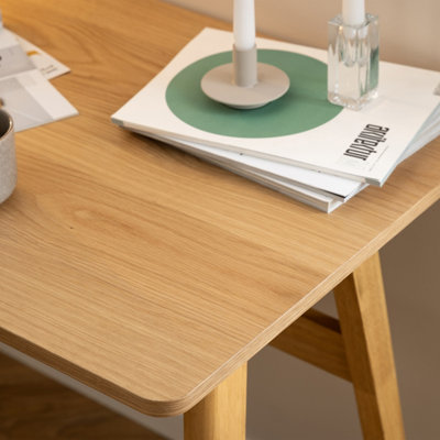 Barnett Office Desk in Matt Oak