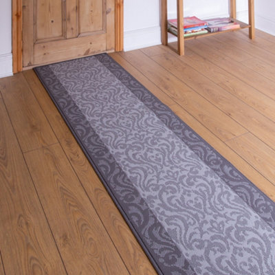 Baroque Light Grey Hall Runner