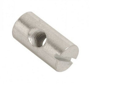 Barrel Nut M6x14mm BZP Pack Of 100