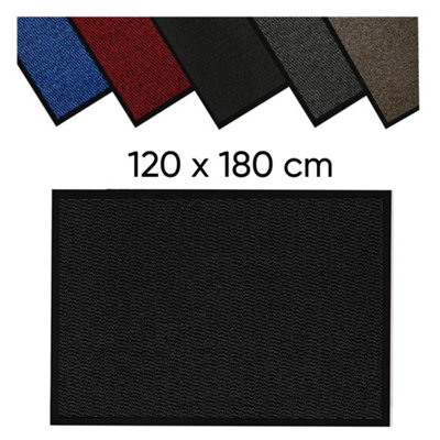 Barrier Mat 120 x 180 cm Black Anti-Slip Waterproof Door Mat