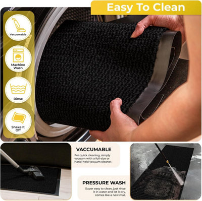 Barrier Mat 120x180 cm Black Non Slip Indoor Door Mat for Home ...