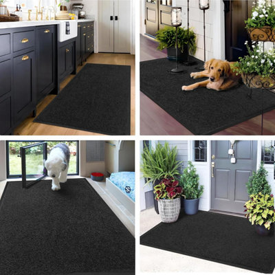 Barrier Mat 120x180 cm Black Non Slip Indoor Door Mat for Home ...