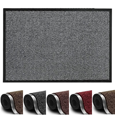 Barrier Mat 60 x 120 cm Silver Dirt Trapper Mat Door Mat for Indoor Use ...
