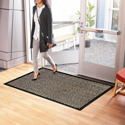 Barrier Mat 60 x 80 cm Brown Dirt Trapper Mat Door Mat Non Slip Indoor ...