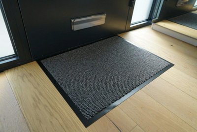 Barrier Mat 90 x 300 cm Silver Dirt Trapper Mat Door Mat Indoor ...