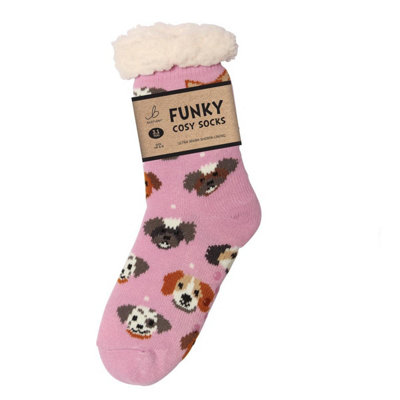 Bartleby Funky Cosy Sherpa Slipper Socks 3.1 TOG UK 4-8 -Perfect Puppies