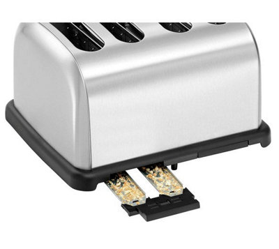 Bartscher Brushed Stainless Steel 4 Slot Semi Commercial Toaster