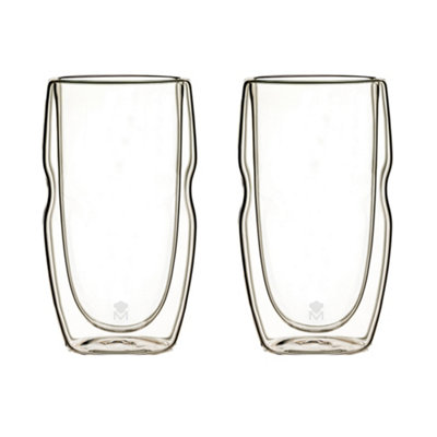 Barware Mixology Double Walled Borosilicate Tumbler High Glass 540ml Set of 2 Clear | DIY at B&Q