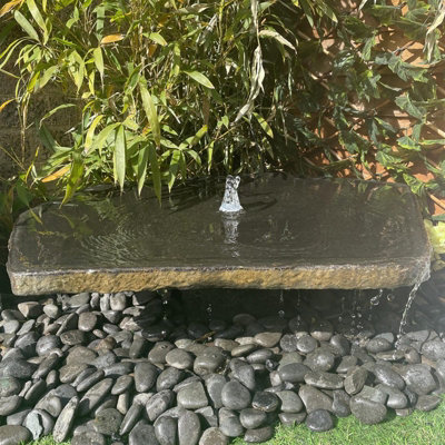 Basalt Babbling Plinth Water Feature - Mains Powered - Natural Stone ...
