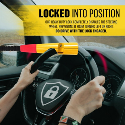Baseball Bat Steering Wheel Security Lock Vehicle Safety Steel Car Van ...