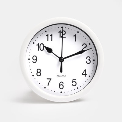Basic Wall Clock Round Analogue Vintage Home Decor Small Bedroom ...