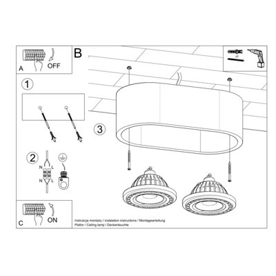 Basic Wood Natural 2 Light Classic Ceiling Light