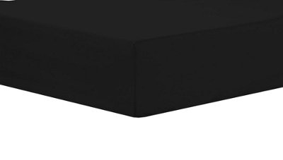 Basics Extra Deep Fitted Sheet in Black - Single