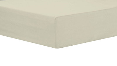 Basics Extra Deep Fitted Sheet in Cream - Single